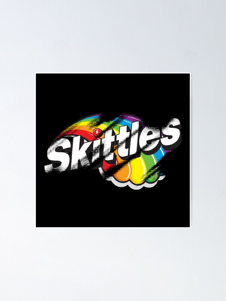 "Black Scratched skittles logo " Poster by AidanMDesigns | Redbubble
