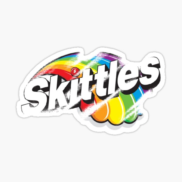 "Black Scratched skittles logo " Sticker for Sale by AidanMDesigns ...