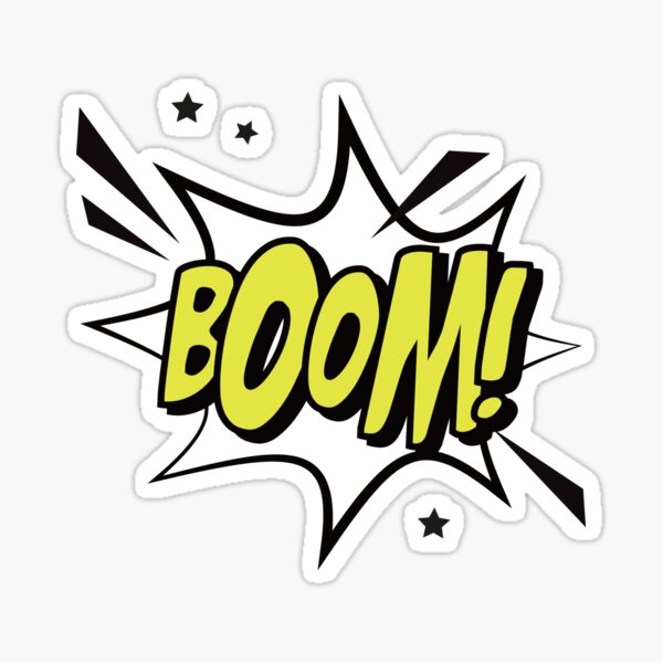 "BOOM Comics" Sticker for Sale by Prototyp | Redbubble