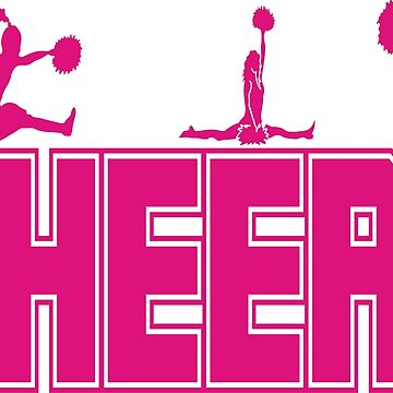 "Cheer Cheerleader Word Art Graphic" Greeting Card for Sale by Mary ...