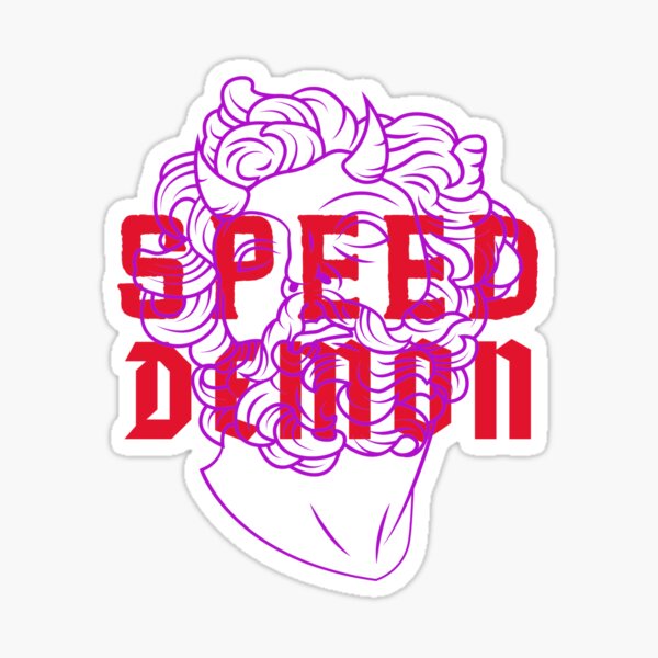 "Speed Demon " Sticker by polyboydesign | Redbubble