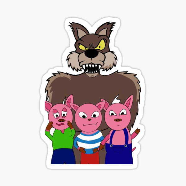 "3 Little Pigs" Sticker by elevko | Redbubble