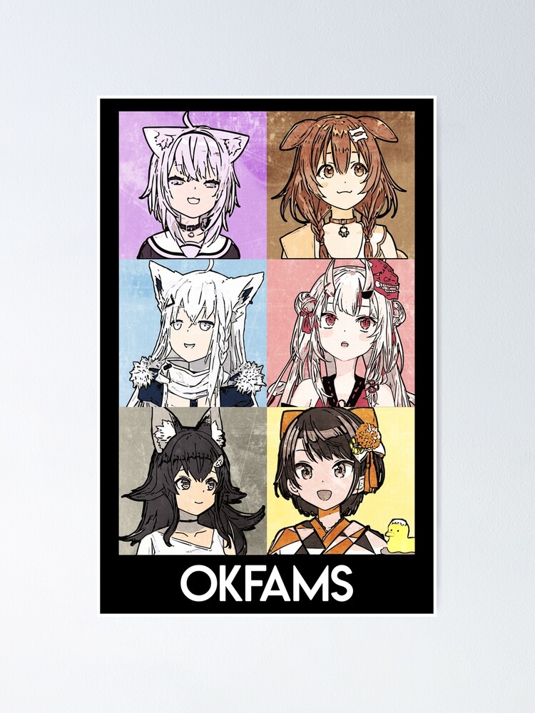 "OKFAMS Hololive" Poster by TonaPlancarte | Redbubble