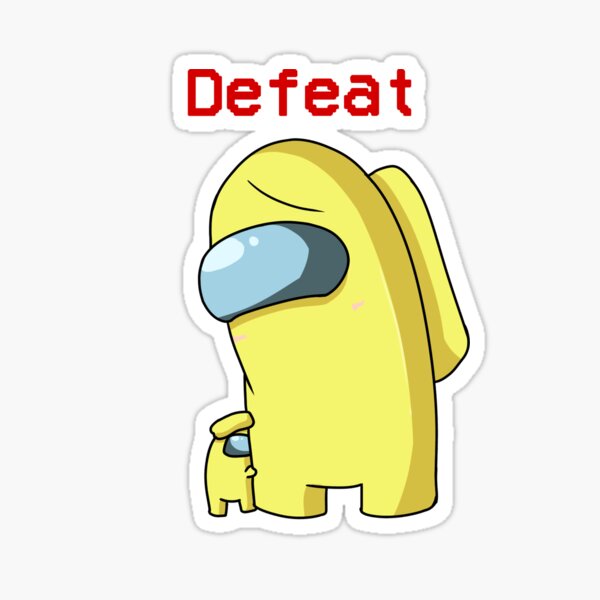 "AmongUs Defeat" Sticker for Sale by DRMAMBA | Redbubble