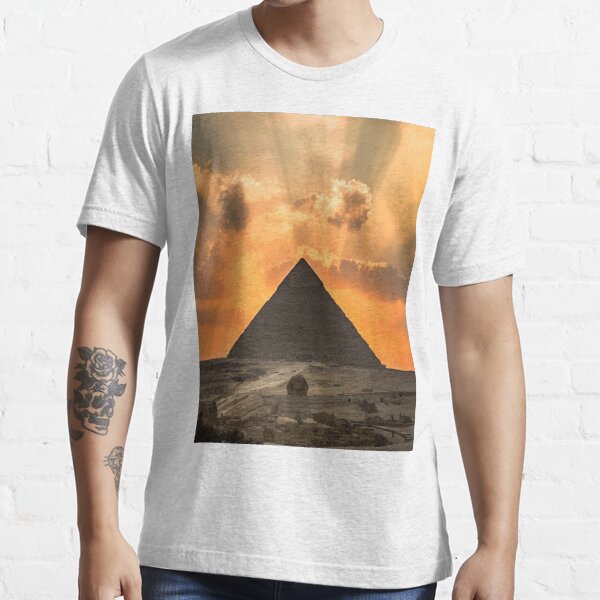 "The Great Pyramid of Giza Sunset" T-shirt for Sale by KyrillosVI ...
