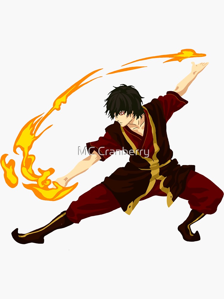 "Zuko the fire bender from avatar the last airbender" Sticker for Sale ...