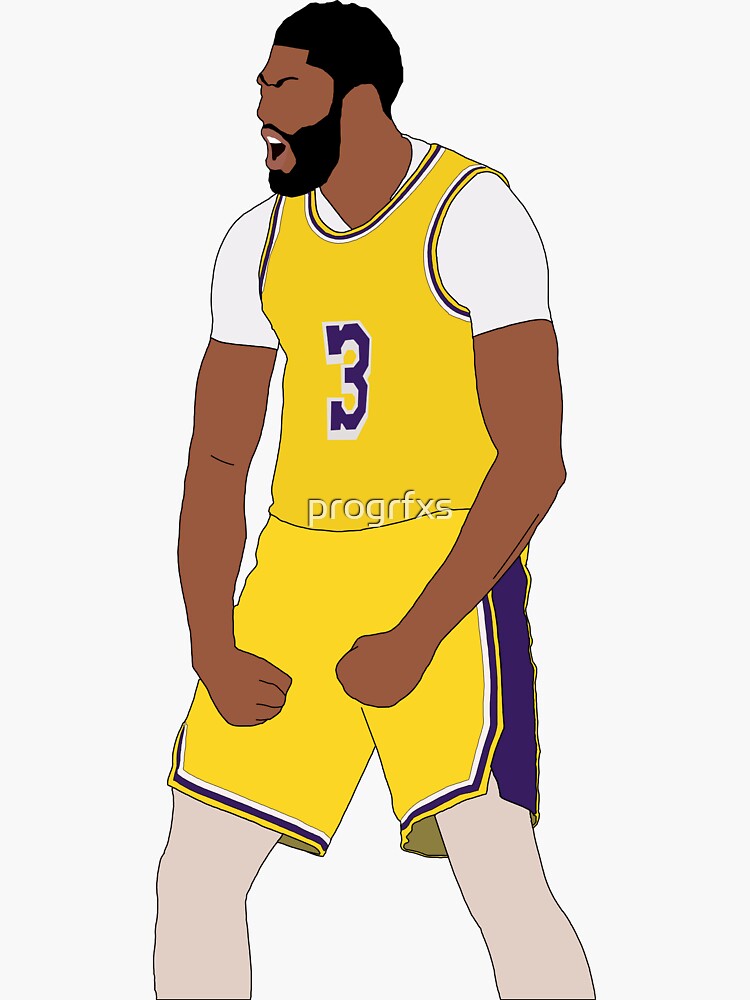 "Anthony Davis Cartoon" Sticker by progrfxs | Redbubble