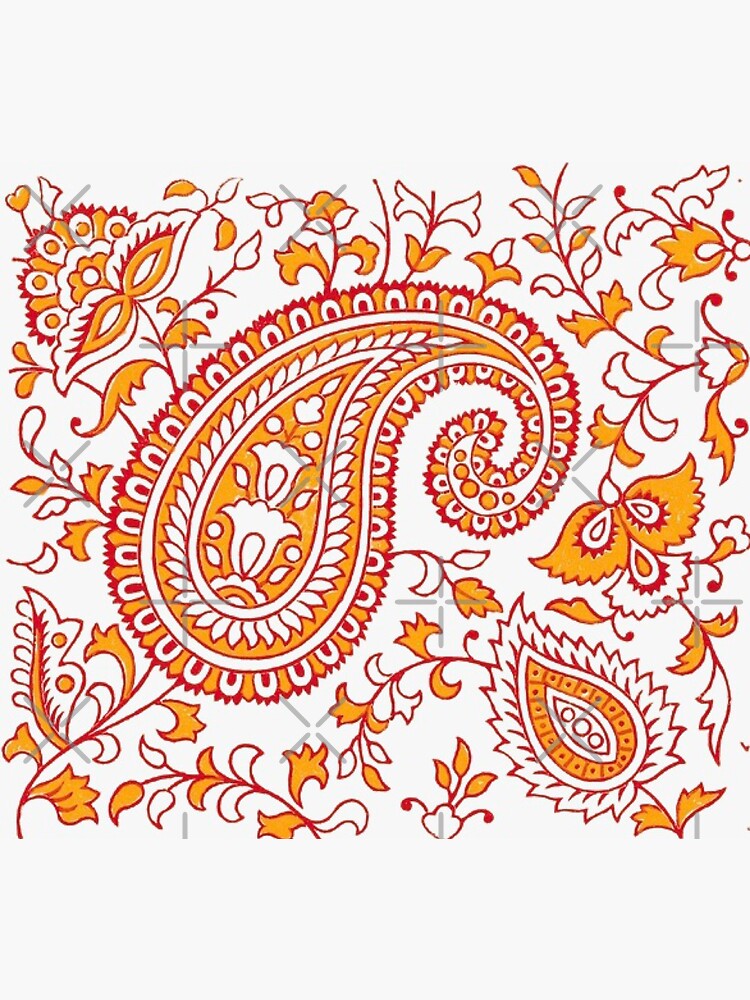 "Autumn Paisley" Sticker by Afoomani | Redbubble