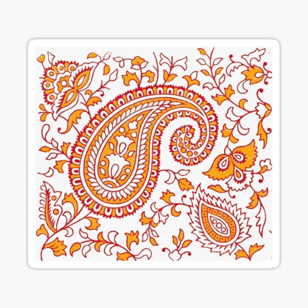 "Autumn Paisley" Sticker by Afoomani | Redbubble