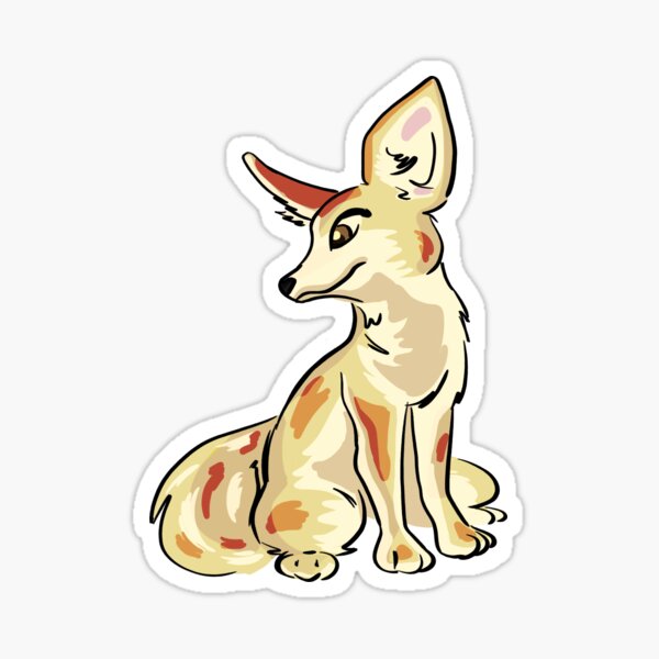 "Curious Fennec Fox" Sticker by aminalxcanvas | Redbubble