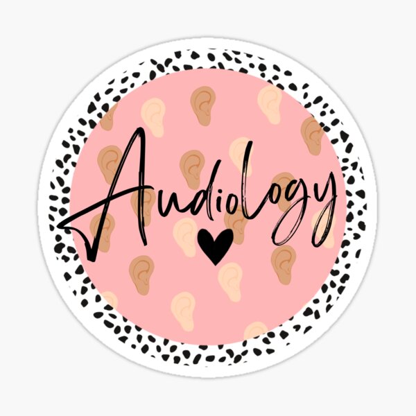 "Chic Audiology Circle" Sticker for Sale by TiltonAudiology | Redbubble