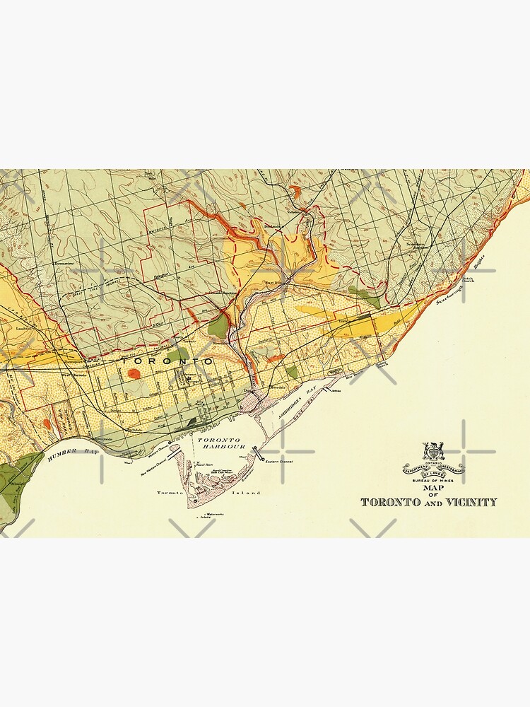 "1913 Vintage Map of Toronto" Art Print for Sale by Gin Neko | Redbubble