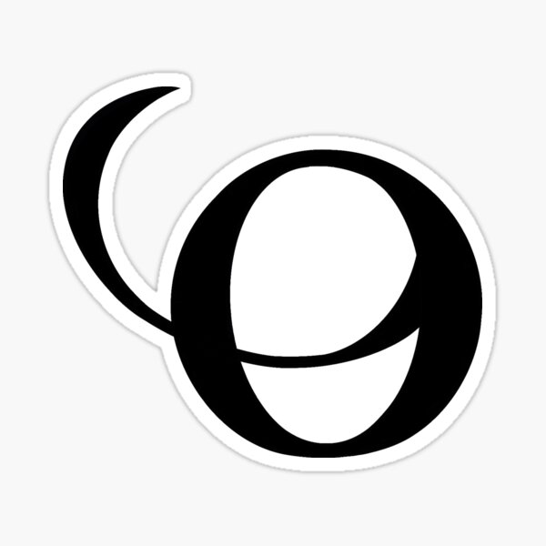 O” Block Script" Sticker for Sale by TatianaRonda | Redbubble