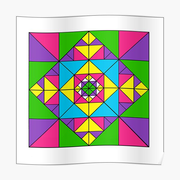 "ADVANCED TRIANGLE ART" Poster by RainbowArt | Redbubble