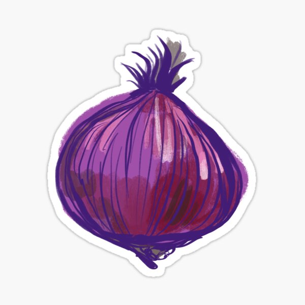 "Red Onion" Sticker for Sale by adolfux | Redbubble