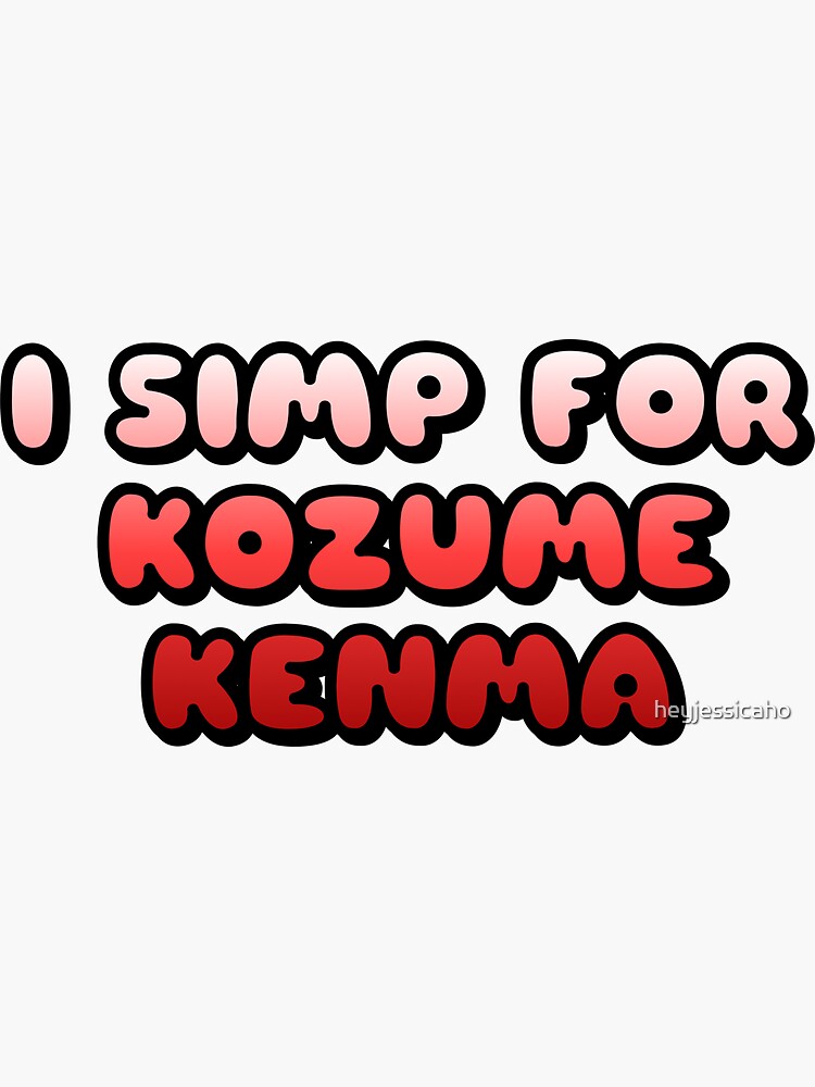 "I SIMP FOR KOZUME KENMA GRAPHIC" Sticker by heyjessicaho | Redbubble