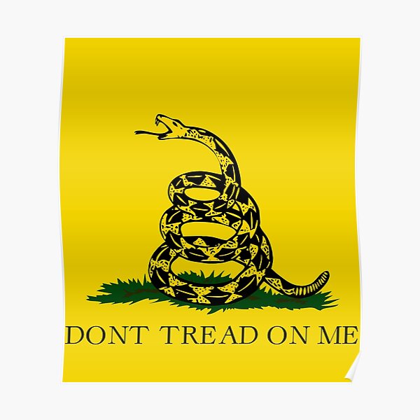 "Original Gadsdens Flag Libertarian - Yellow snake" Poster for Sale by ...