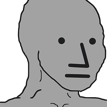 "NPC Wojak" Sticker for Sale by DesignAnchor | Redbubble