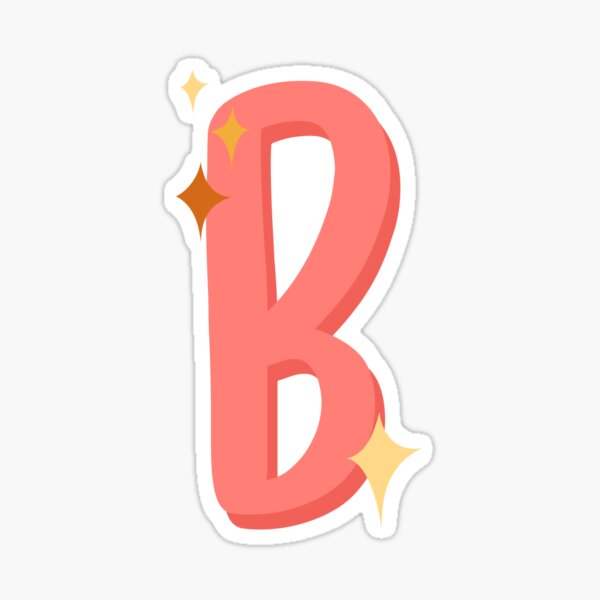 "Cute Sparkly Alphabet Monogram Letter B" Sticker for Sale by s ...