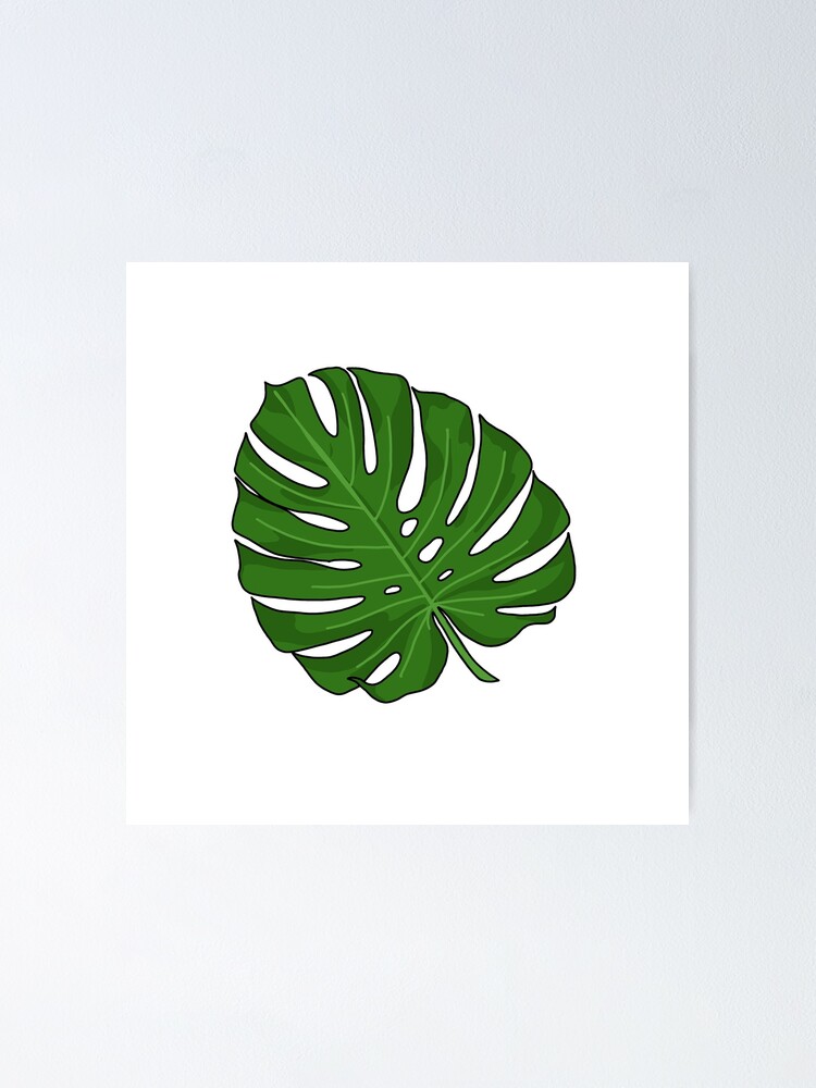 "Monty Monstera Leaf :)" Poster for Sale by meganboykoff | Redbubble