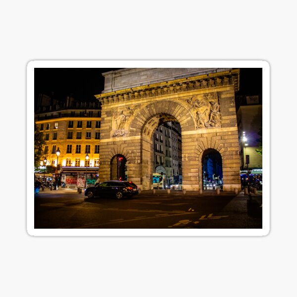 "Paris Arch — Porte Saint-Martin" Sticker for Sale by missioncreek ...