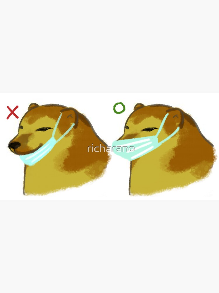 "Masked Cheems" Sticker for Sale by richarano | Redbubble