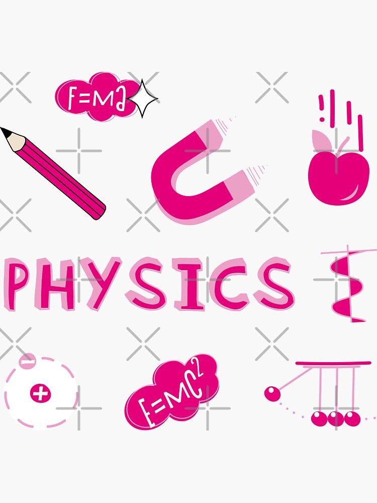 "Hot Pink Physics Subject Pack" Sticker for Sale by The-Goods | Redbubble