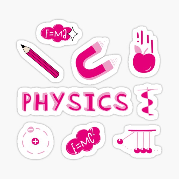 "Hot Pink Physics Subject Pack" Sticker for Sale by The-Goods | Redbubble