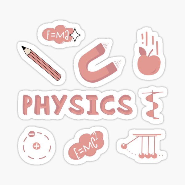"Peach Physics Subject Pack" Sticker for Sale by The-Goods | Redbubble