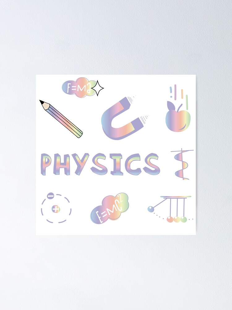 "Pastel Rainbow Physics Subject Pack" Poster by The-Goods | Redbubble