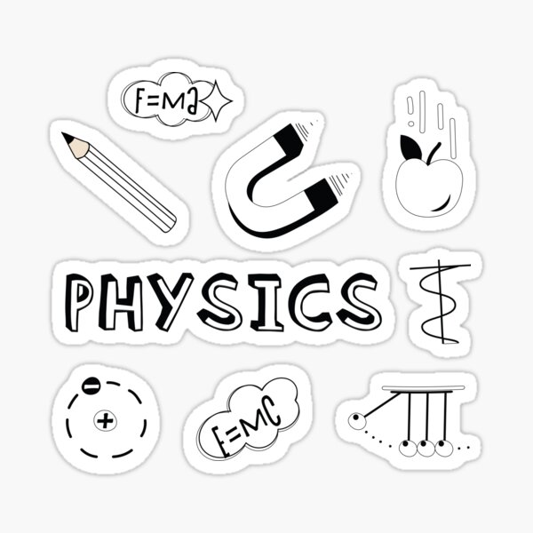 "White Physics Subject Pack" Sticker for Sale by The-Goods | Redbubble