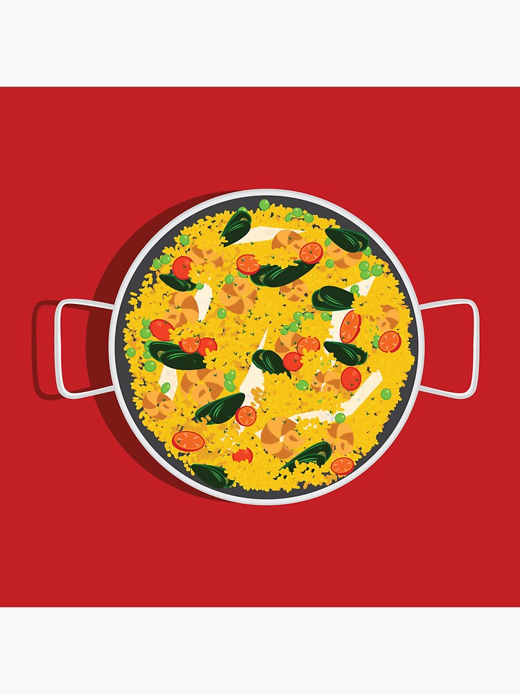 "Spanish Paella" Sticker for Sale by marshmachlo | Redbubble