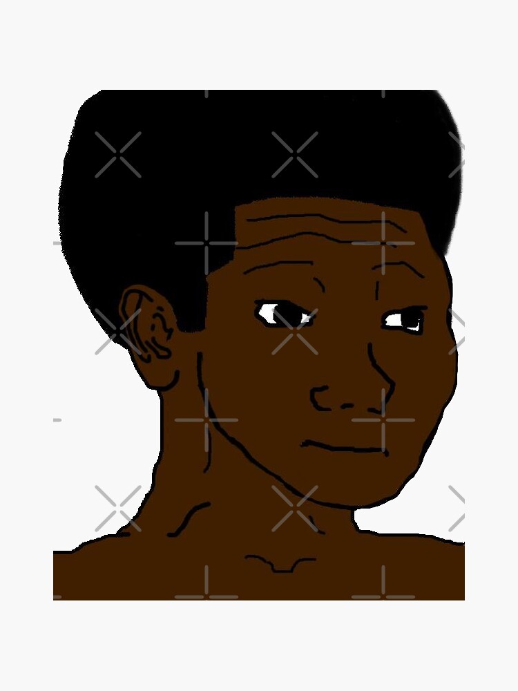 "Black Wojak sticker" Sticker for Sale by DesignAnchor | Redbubble