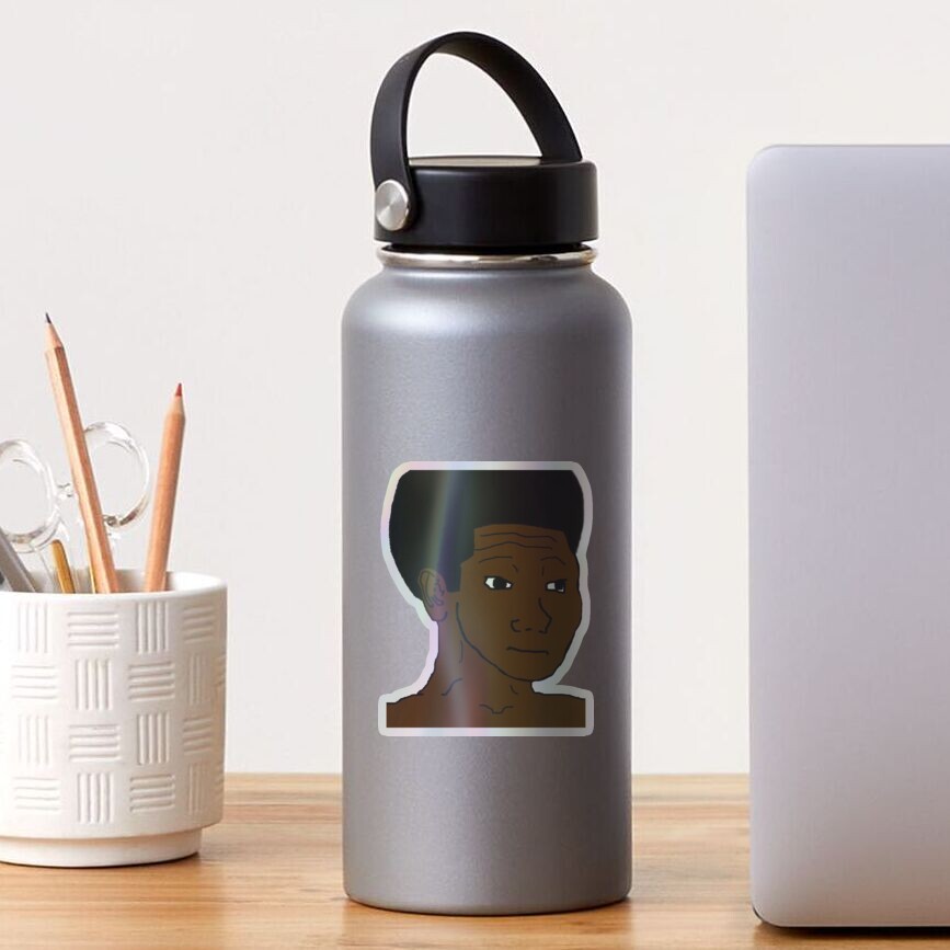 "Black Wojak sticker" Sticker for Sale by DesignAnchor | Redbubble