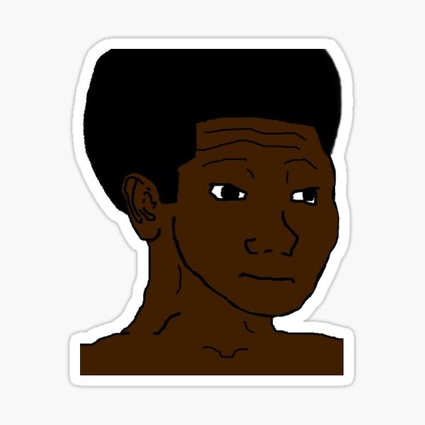 "Black Wojak sticker" Sticker for Sale by DesignAnchor | Redbubble