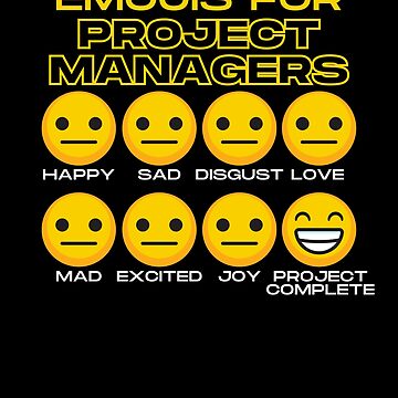 "Emojis for Project Managers Funny Work Career" Sticker for Sale by ...