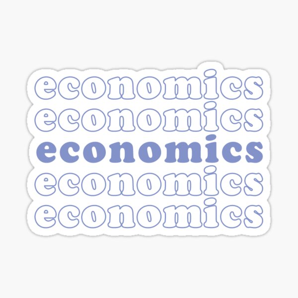 "economics" Sticker for Sale by lemonmake | Redbubble