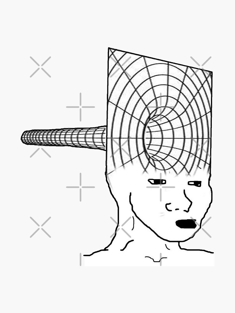 "Dense Wojak" Sticker for Sale by DesignAnchor | Redbubble