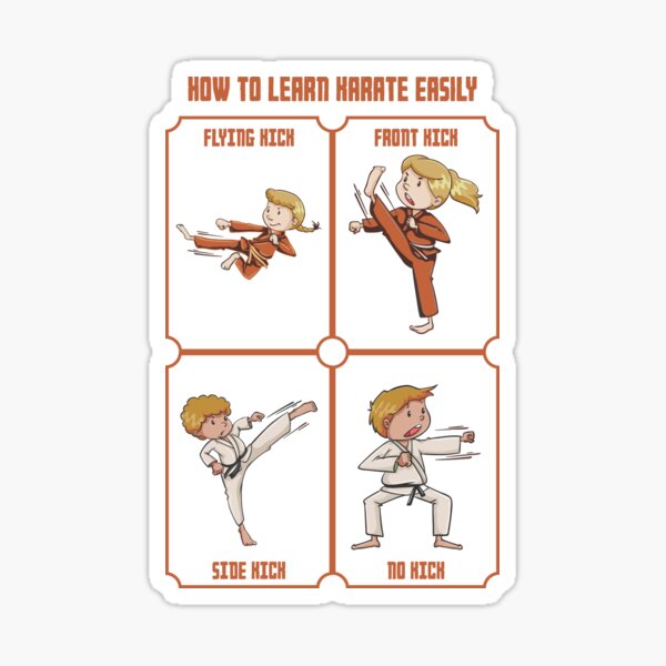  How To Learn Karate Easily Cobra Kai Sticker By ClassGirl Redbubble
