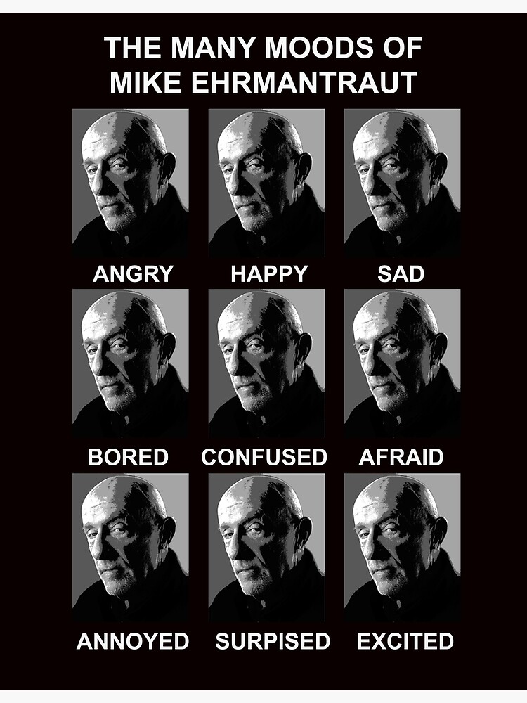 "many moods of mike" Poster for Sale by gnarlyartwear | Redbubble