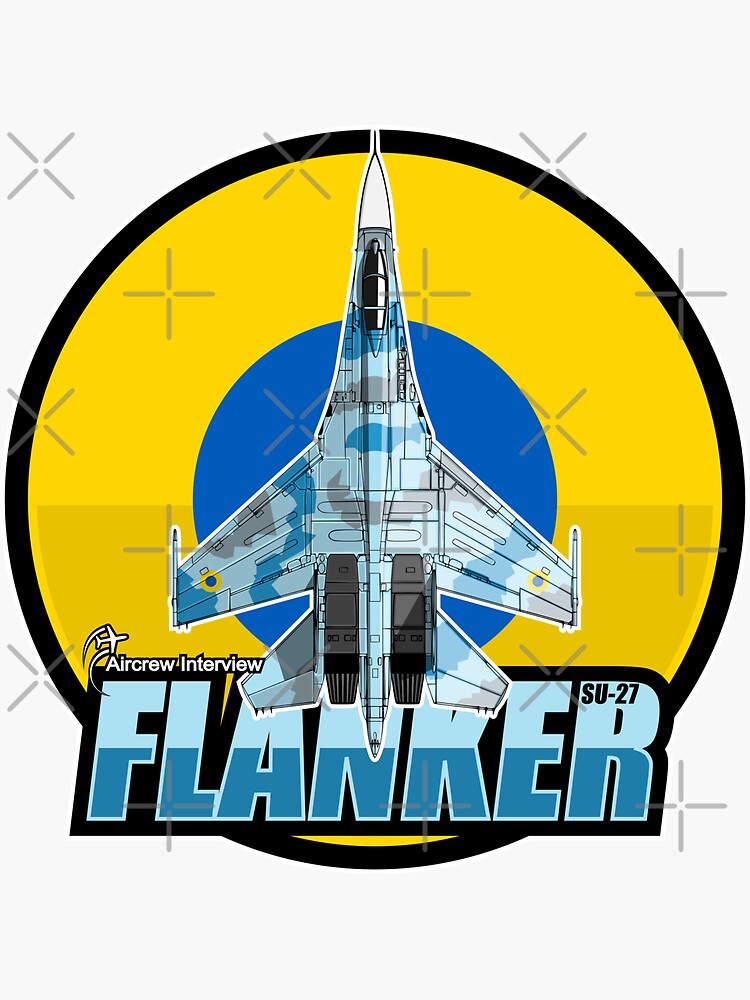 "Ukrainian SU-27 Flanker" Sticker for Sale by ACInterview | Redbubble