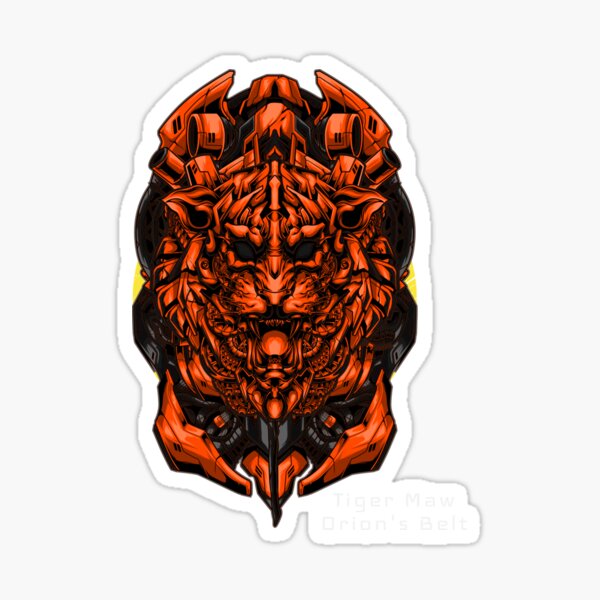 "Tiger Maw" Sticker for Sale by JayareRightback | Redbubble