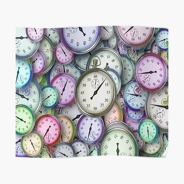 "Clock time watch" Poster for Sale by roleshop | Redbubble