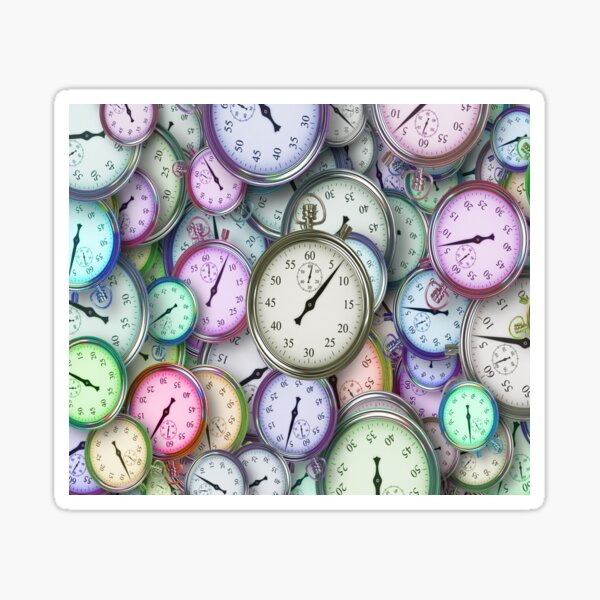 "Clock time watch" Sticker by roleshop | Redbubble
