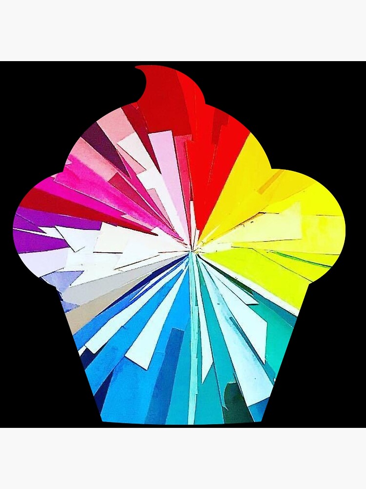 "Rainbow Colour Wheel Cupcake " Photographic Print by YollieBeeArt ...