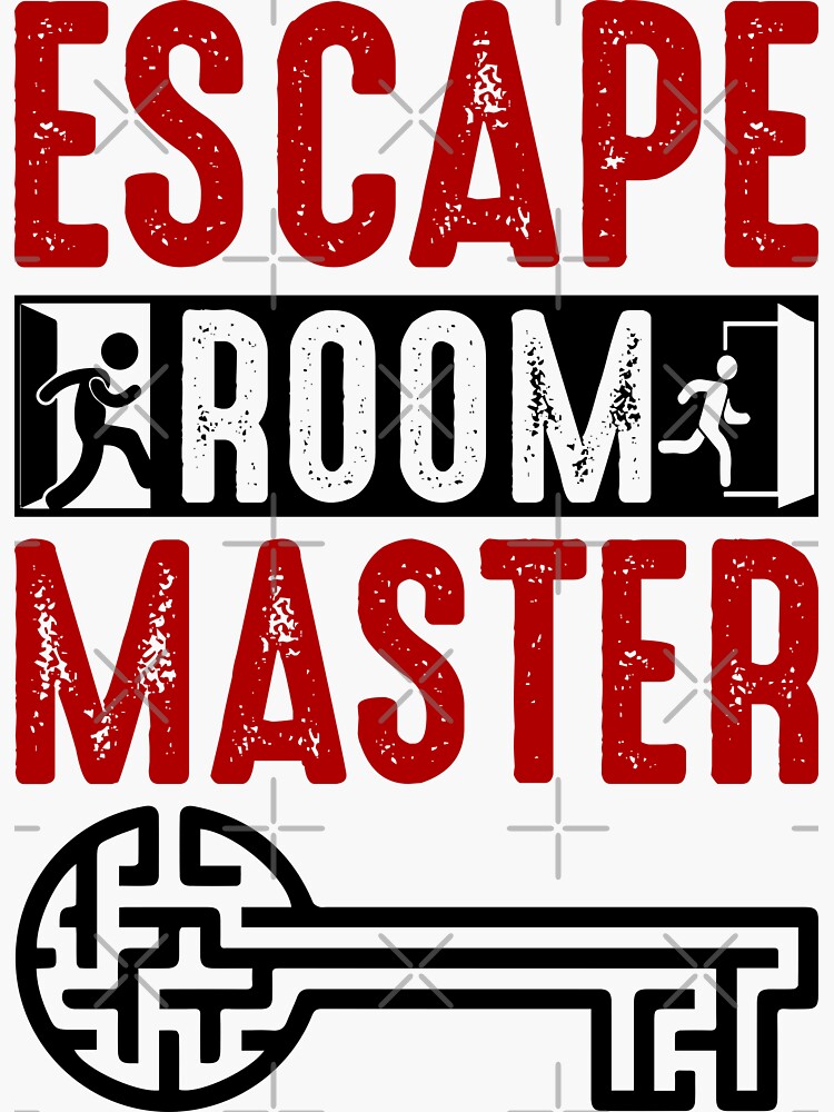 "Escape Room Master - Black" Sticker for Sale by saechla | Redbubble