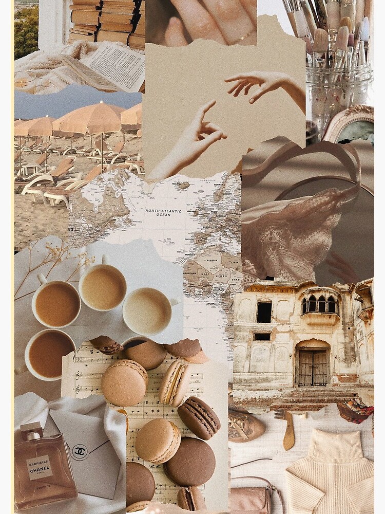 Cahier à spirale « Collage esthétique marron beige académique », par ...