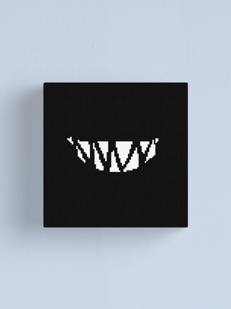 "Ela Logo's Mouth Pixel Art Face Mask (Black Version)" Canvas Print for ...