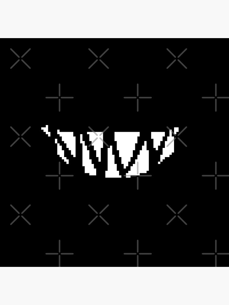 "Ela Logo's Mouth Pixel Art Face Mask (Black Version)" Canvas Print for ...