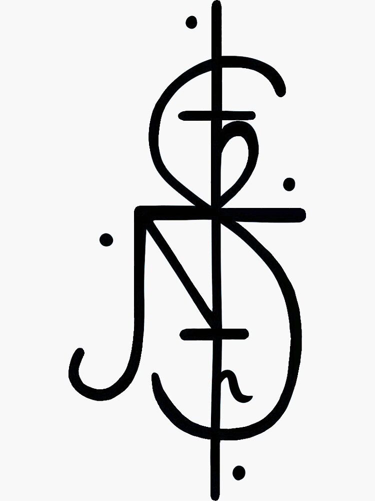 "Strength and Protection Sigil - Black" Sticker for Sale by ...